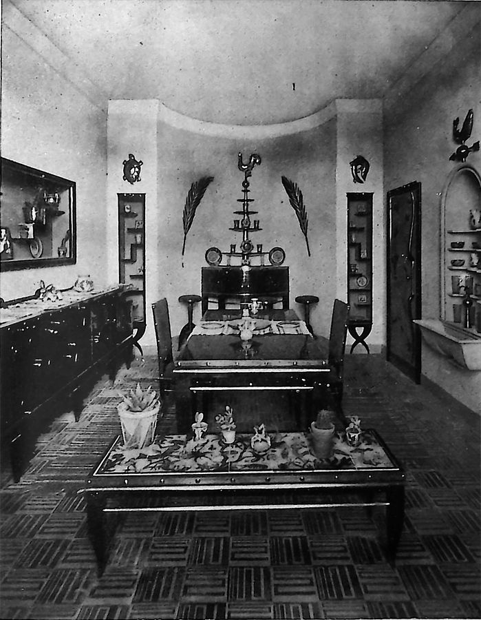 IV^ Esposizione d'Arte Decorativa di Monza, disegno:. Tinello per ...